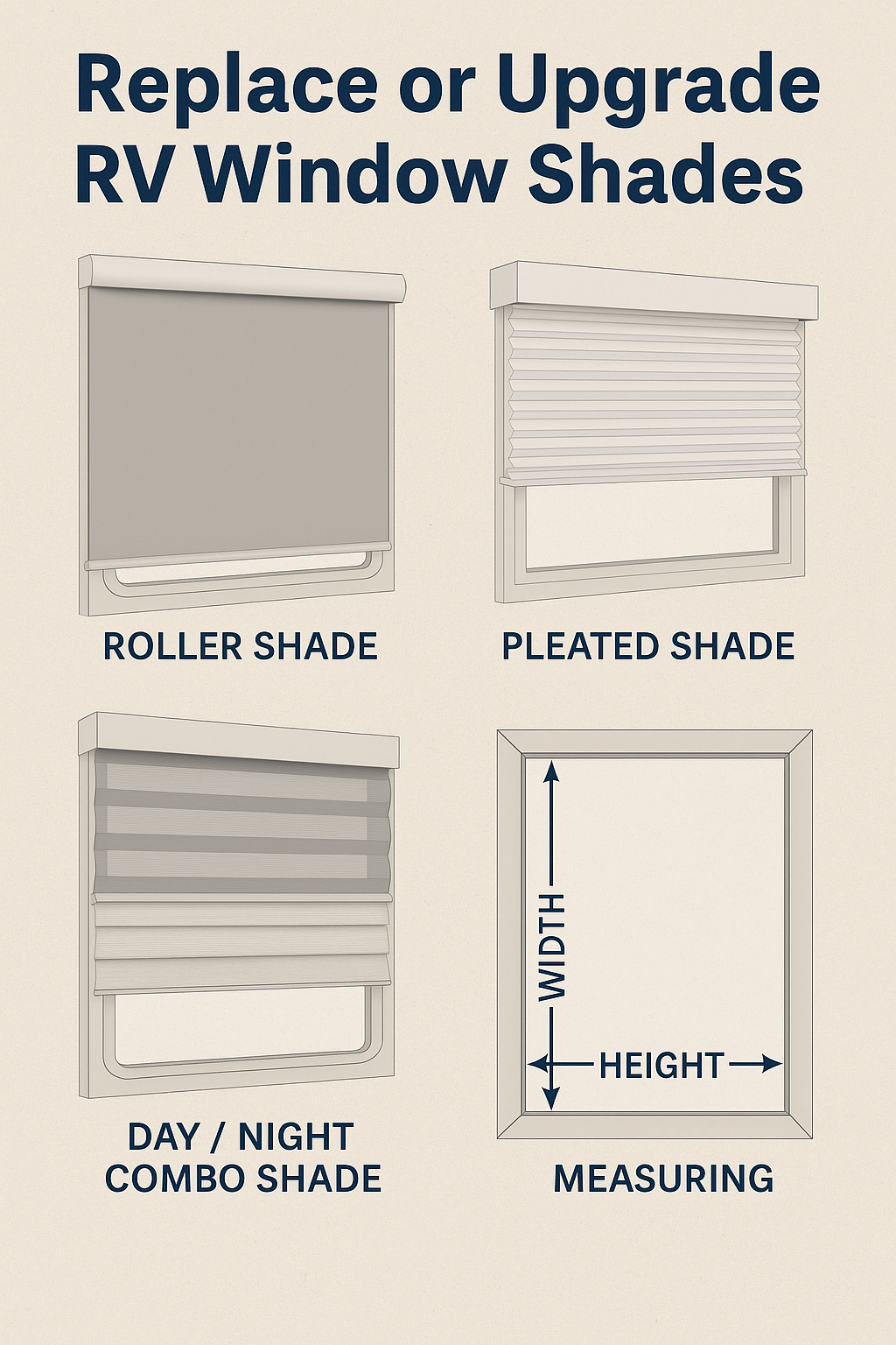 RV Window Shade Replacement Guide | Roller, Pleated & Day/Night Shades