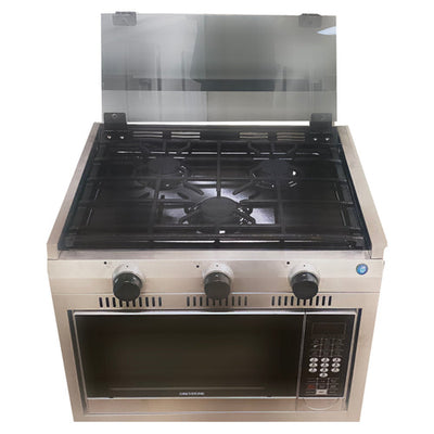 Lippert Greystone 24" RV Stove & Convection Microwave + Oven Range - 3