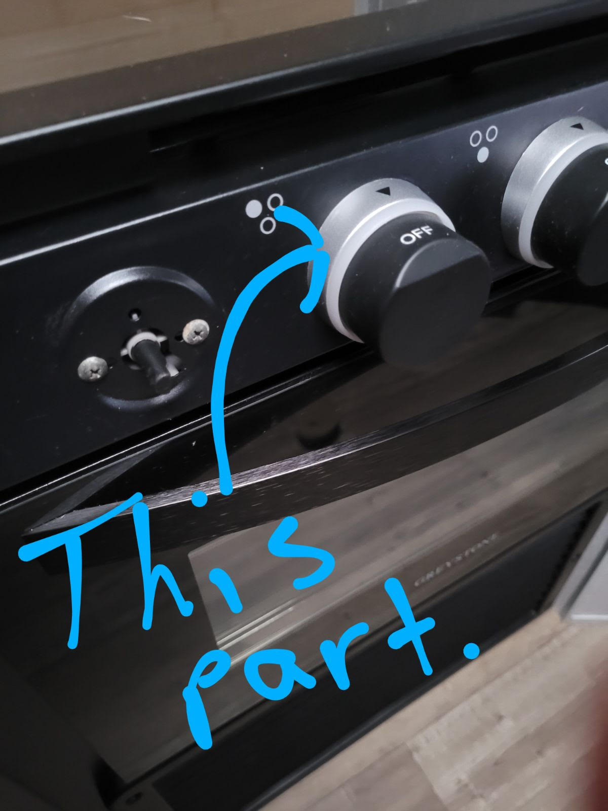 Greystone - Burner Control Black Knob - Fits CF-RV17 & CF-RV21