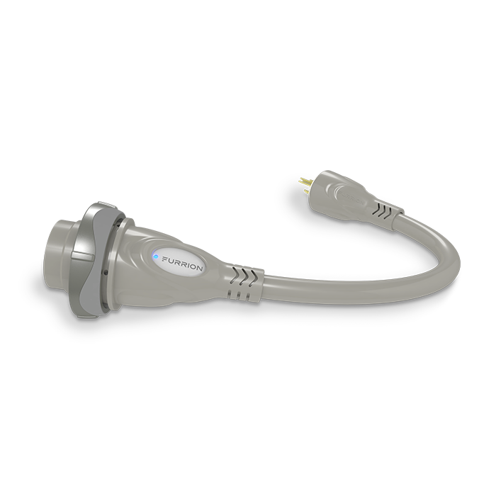 Furrion Pigtail Adapter 30A Connector To 15A Plug - Silver #FP3015-SS