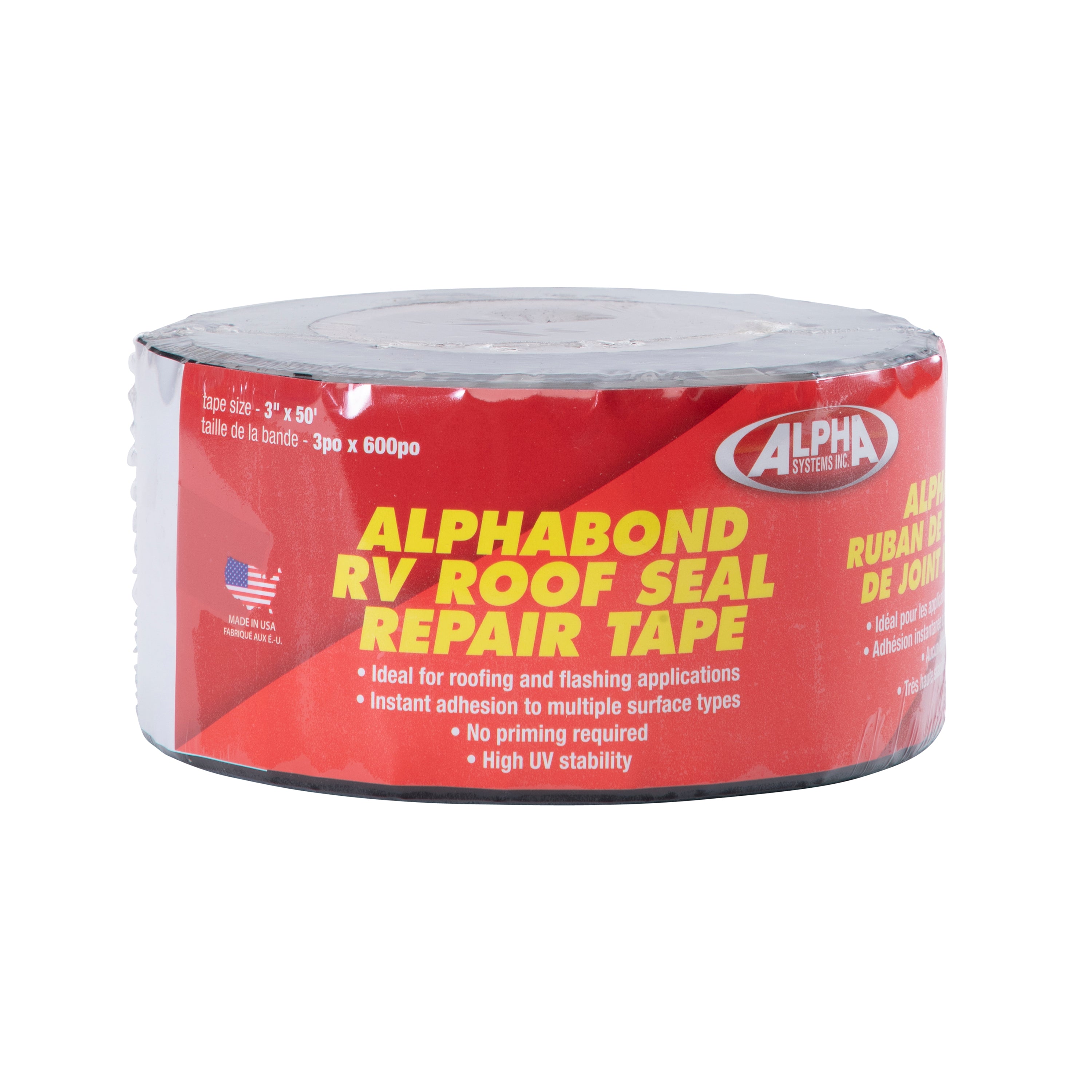 Alpha Systems - Alphabond Tpo Tape 3" X 50', Black