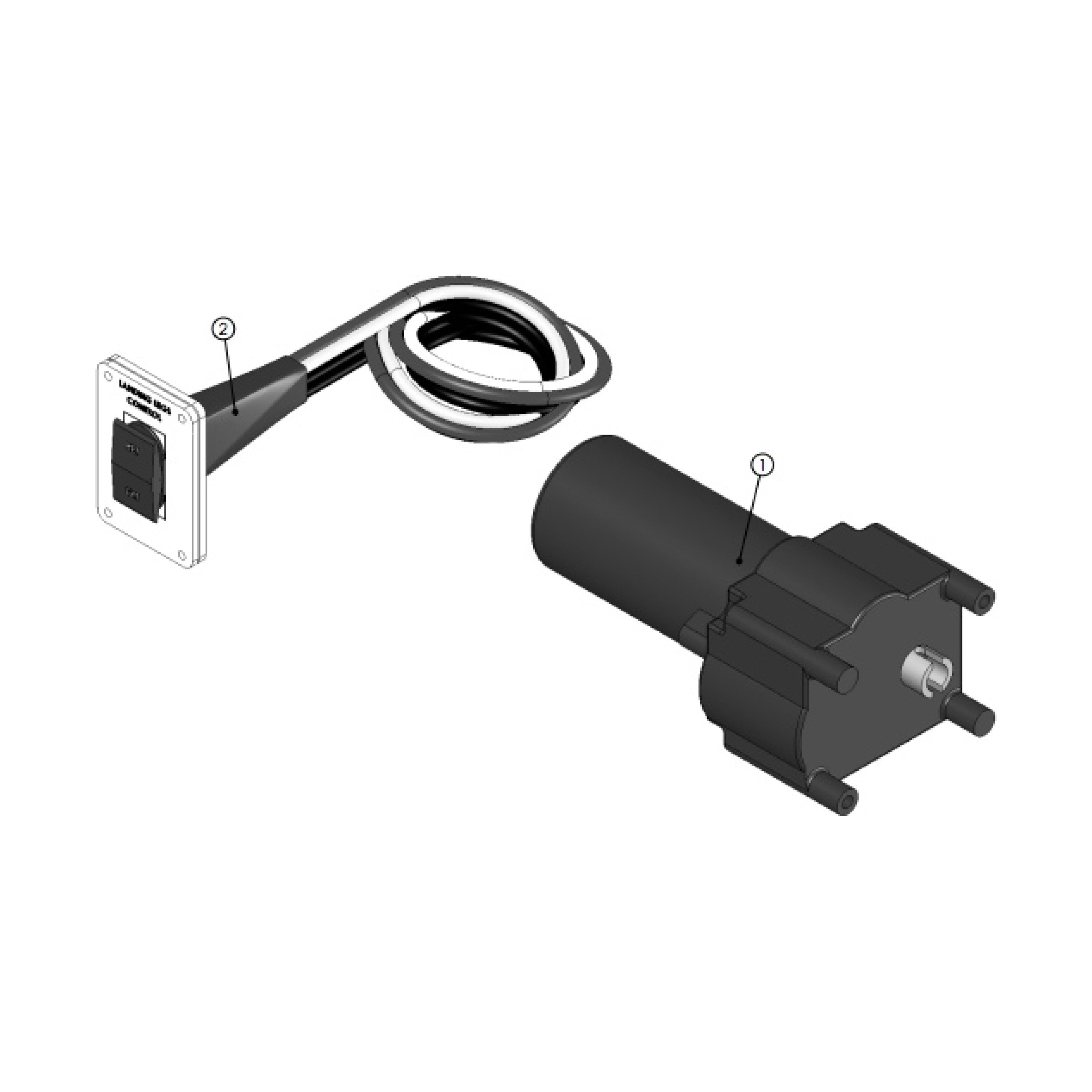 Lippert Power Gear Standard Landing Gear Motor & Ip-Rated Switch Kit